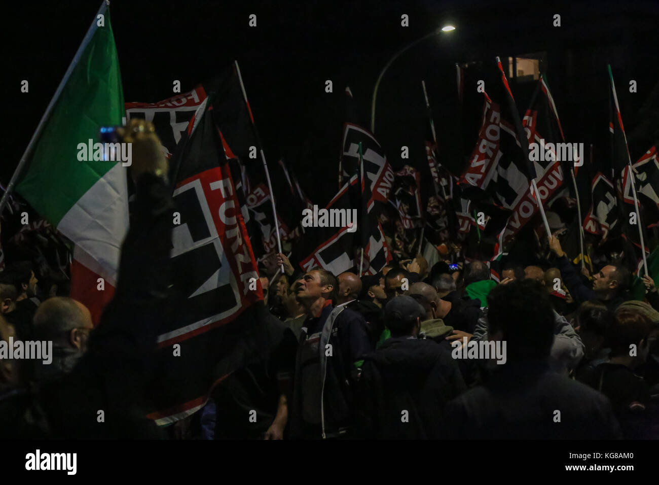 Rome, Italy 4 November 2017. Demonstration of the political movement ...
