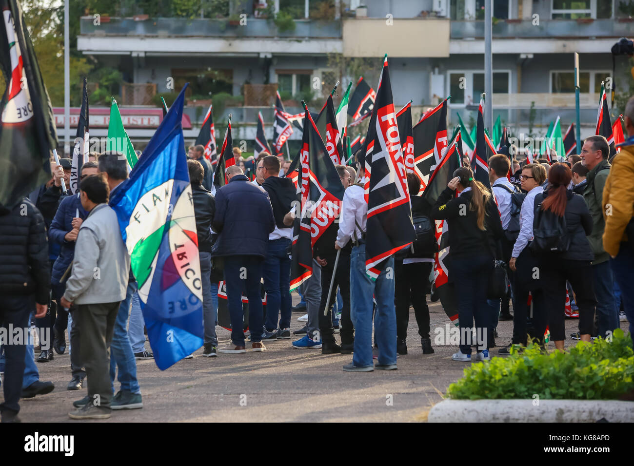 Rome, Italy 4 November 2017. Demonstration of the political movement ...