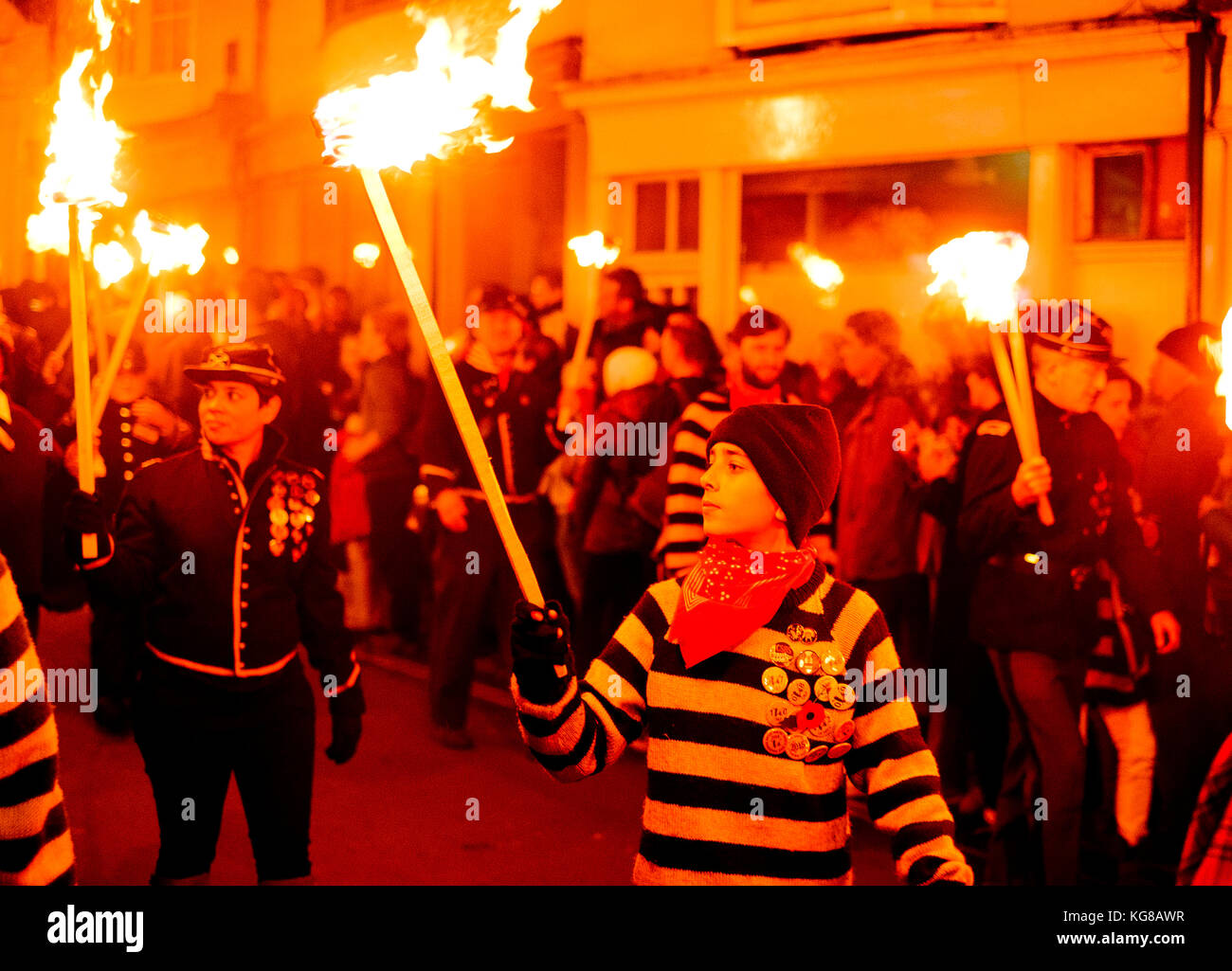 Lewes, UK - 4 November 2017: Participants from Commercial Square ...