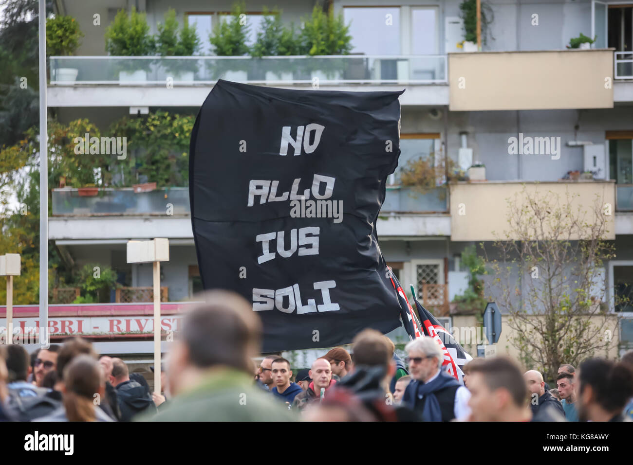 Rome, Italy 4 November 2017. Demonstration of the political movement ...