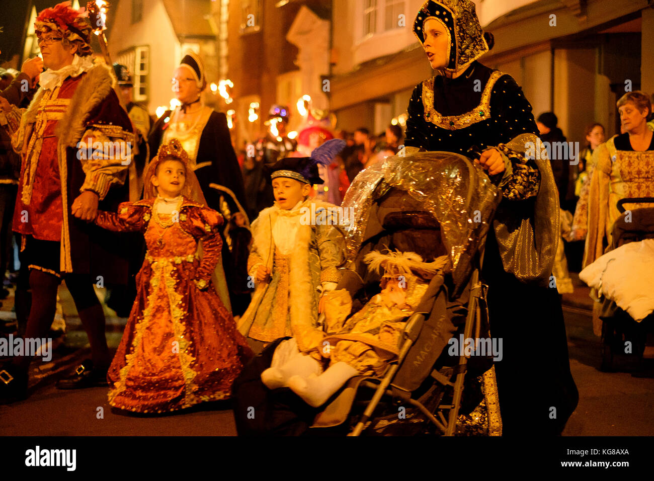 Lewes, UK - 4 November 2017: Participants from Borough Bonfire Society ...