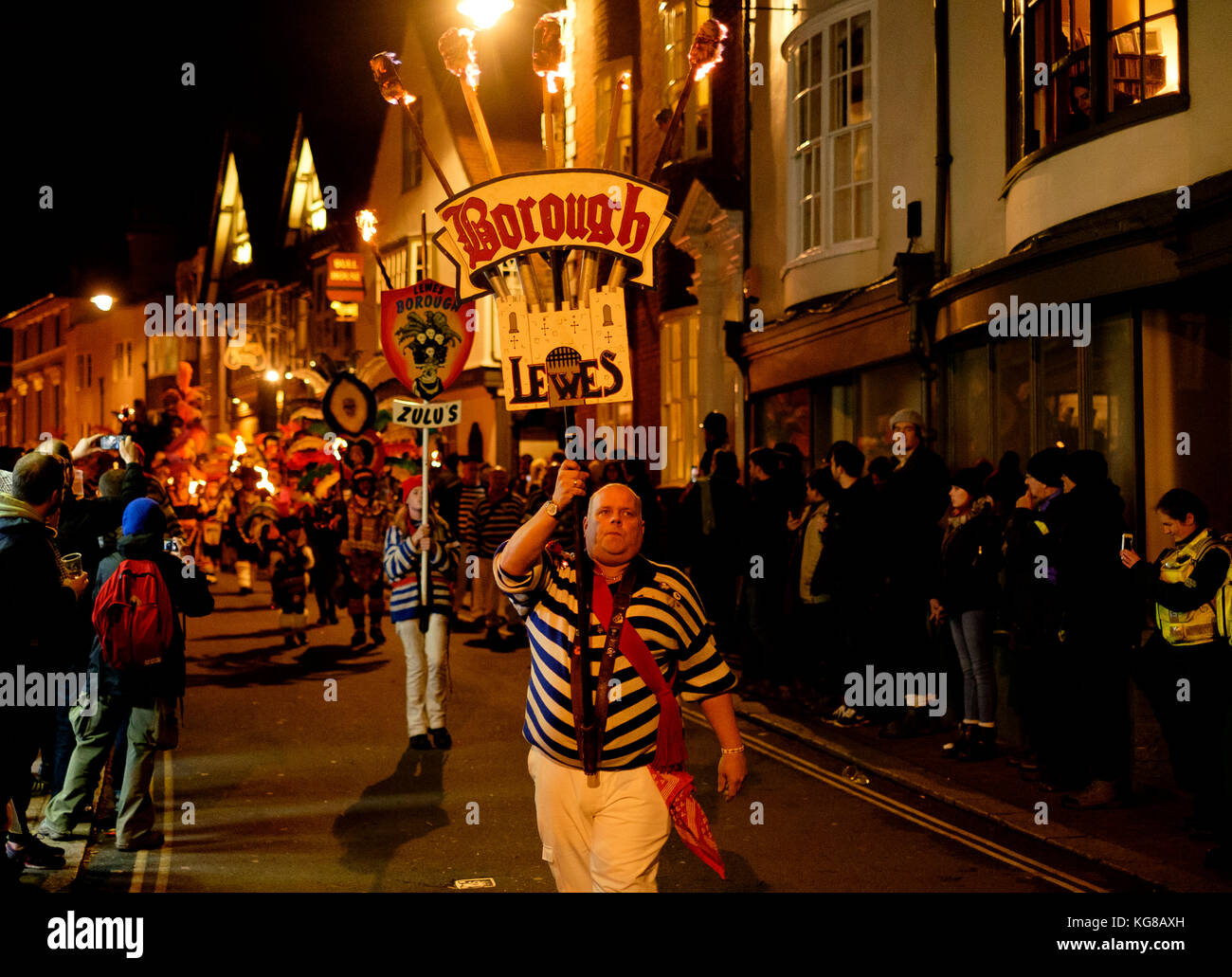 Lewes, UK - 4 November 2017: Participants from Borough Bonfire Society ...