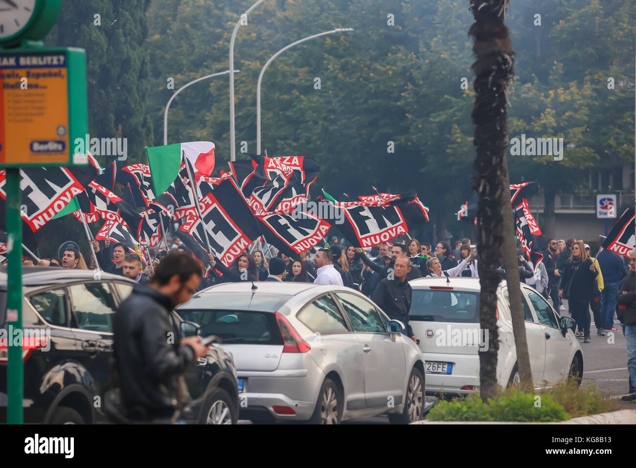 Rome, Italy 4 November 2017. Demonstration of the political movement ...