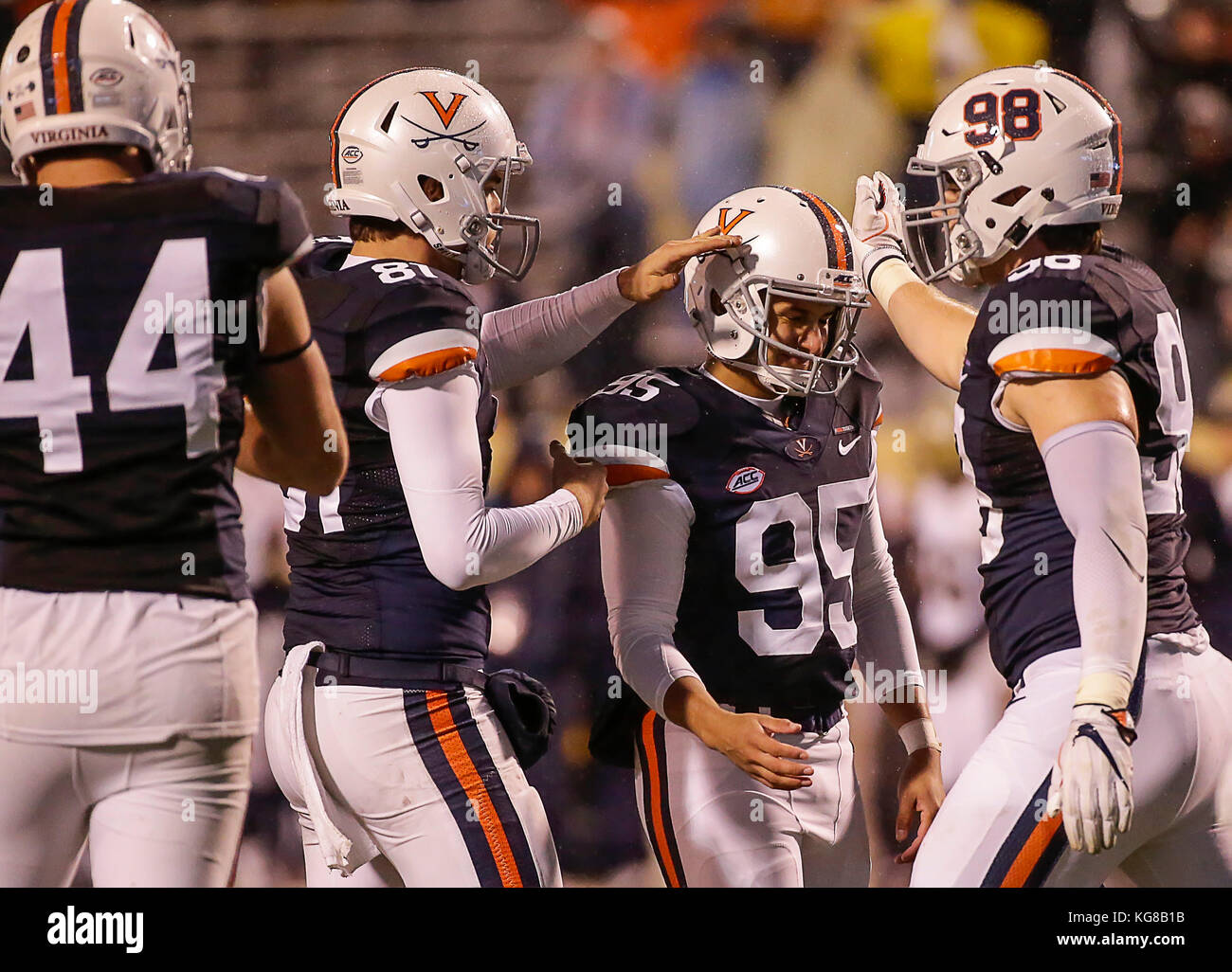 November 4, 2017: University of Virginia Cavalier PK #95 A.J. Mejia is ...