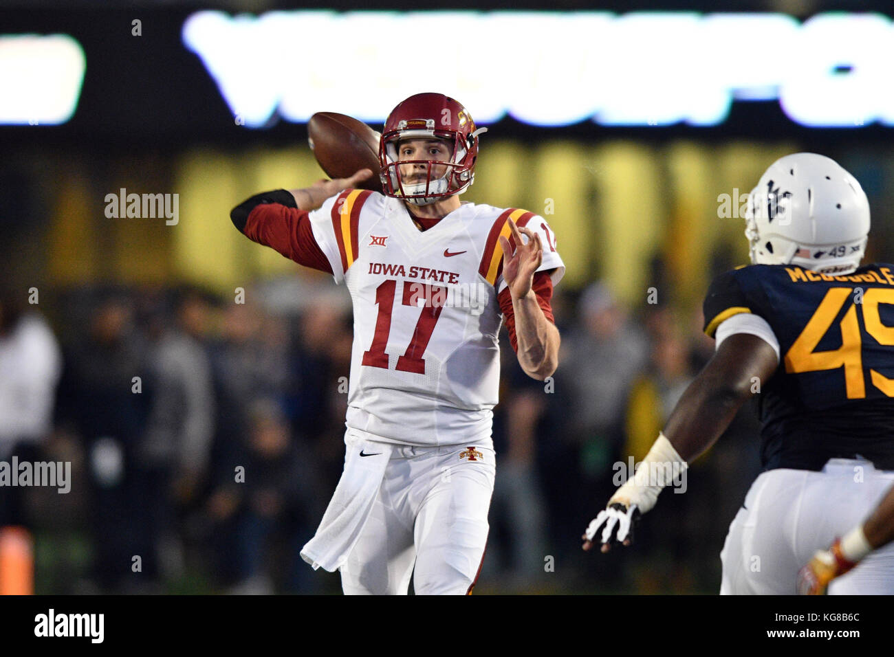 Morgantown, West Virginia, USA. 4th Nov, 2017. Iowa State Cyclones ...