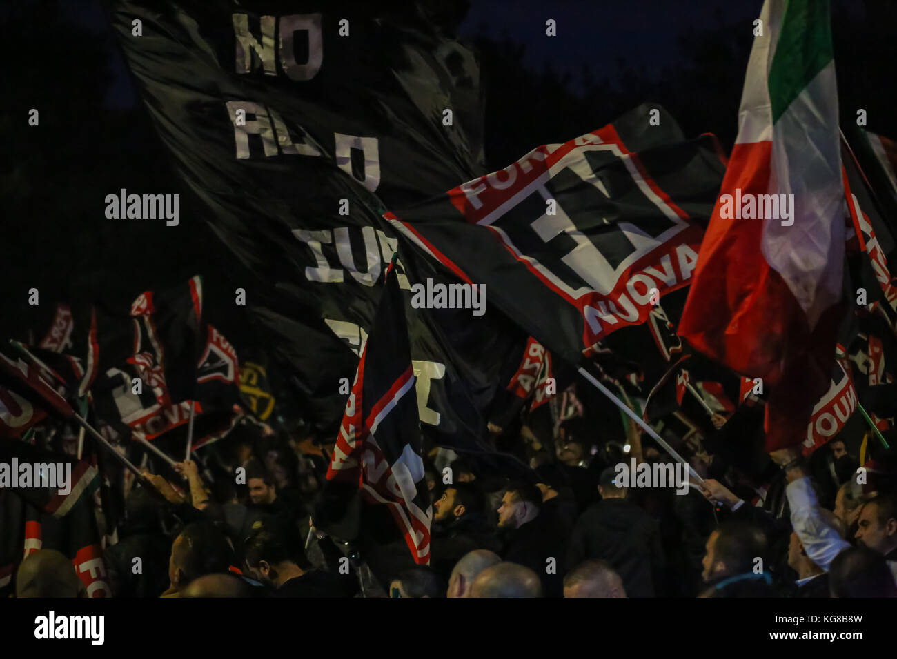 Rome, Italy 4 November 2017. Demonstration of the political movement ...
