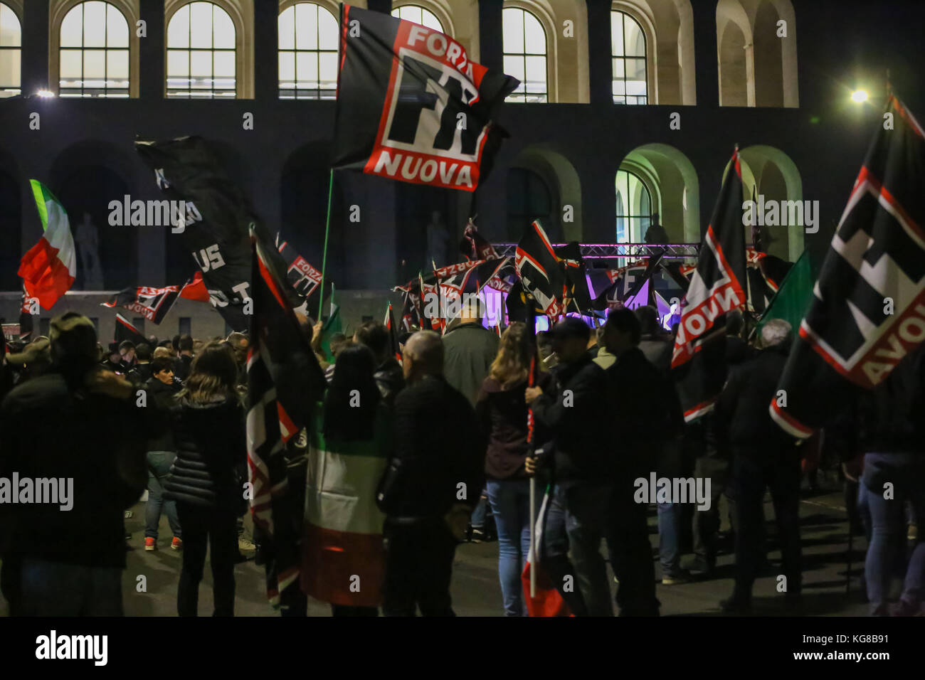 Rome, Italy 4 November 2017. Demonstration of the political movement ...