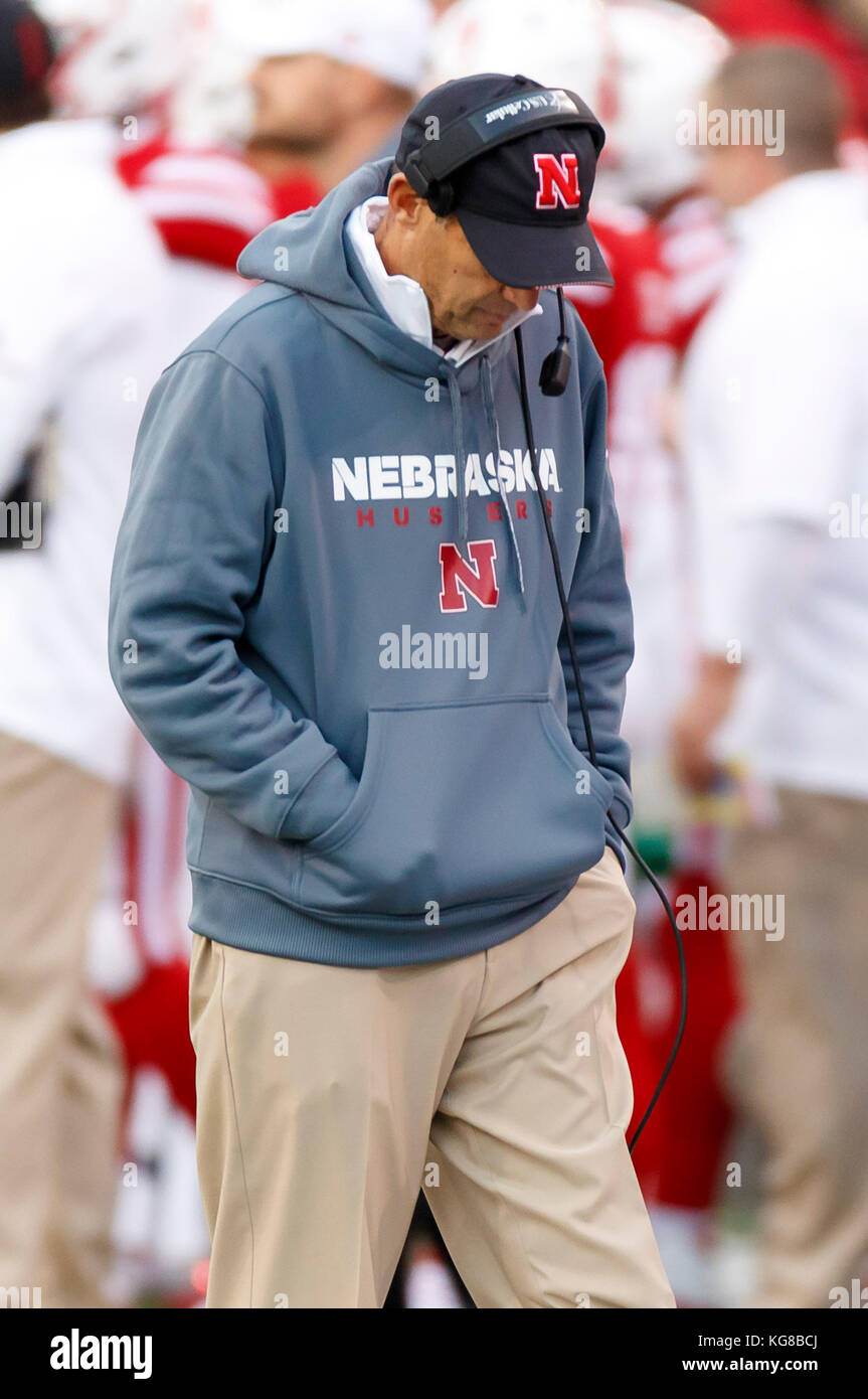 Lincoln, NE. U.S. 04th Nov, 2017. Nebraska Cornhuskers head coach Mike ...