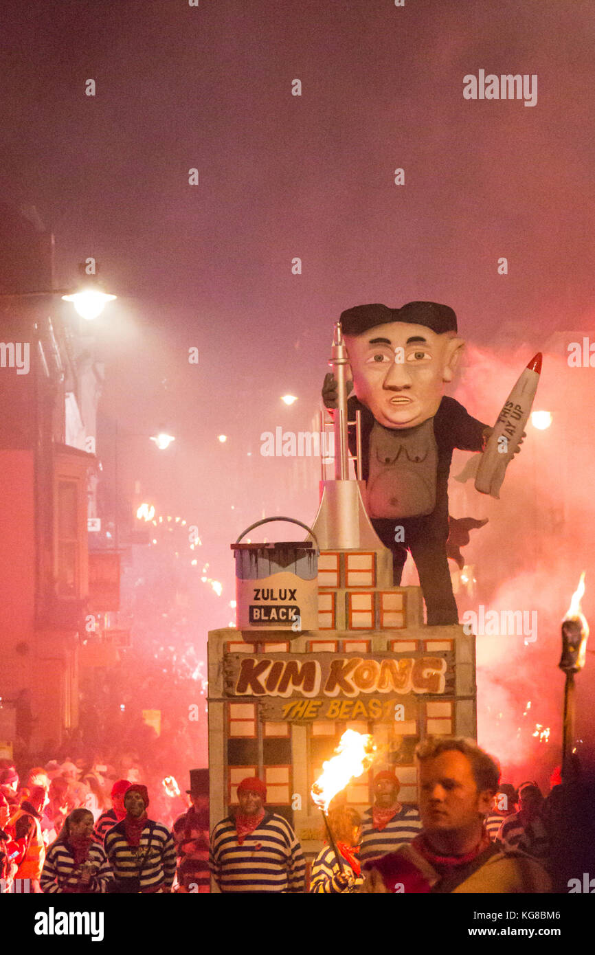 An effigy at Lewes bonfire celebrations Stock Photo - Alamy