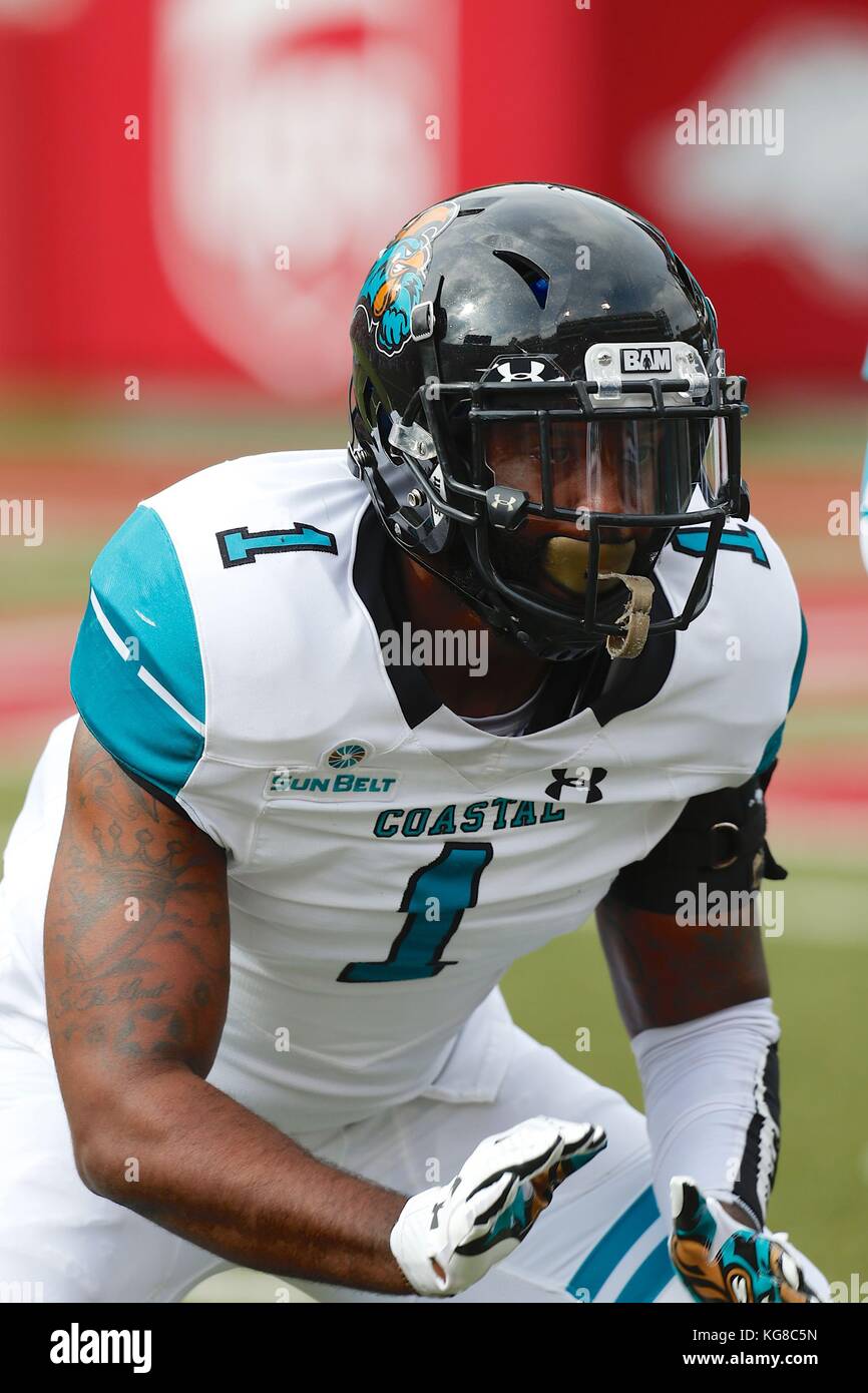 Nov 4, 2017: Eric Church #1 Coastal Carolina safety breaks down as he ...