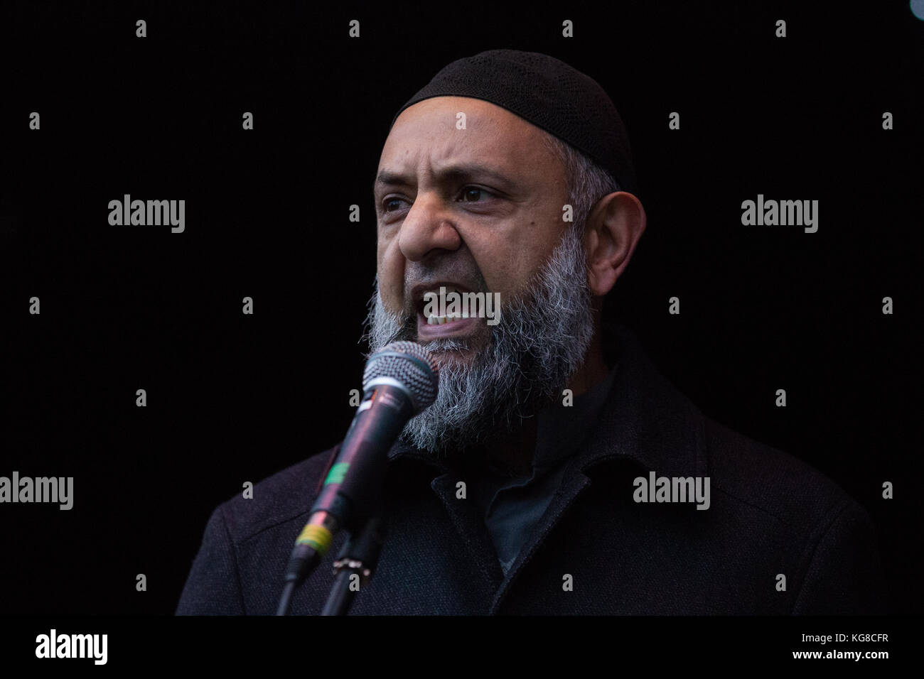 London, UK. 4th November, 2017. Ismail Patel, Chair of Friends of al ...