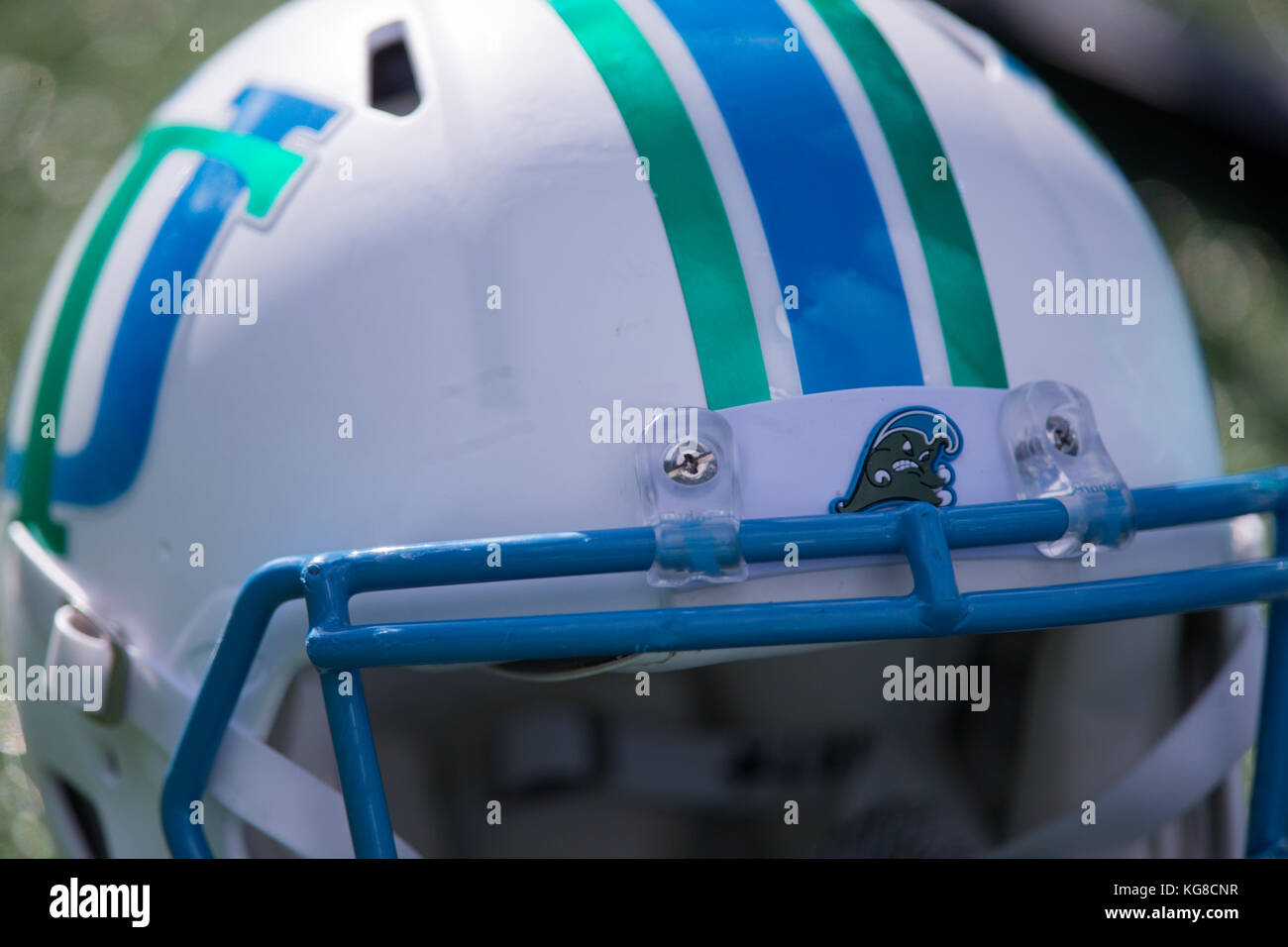 New Orleans, LA, USA. 04th Nov, 2017. Tulane Green Wave helmet during ...