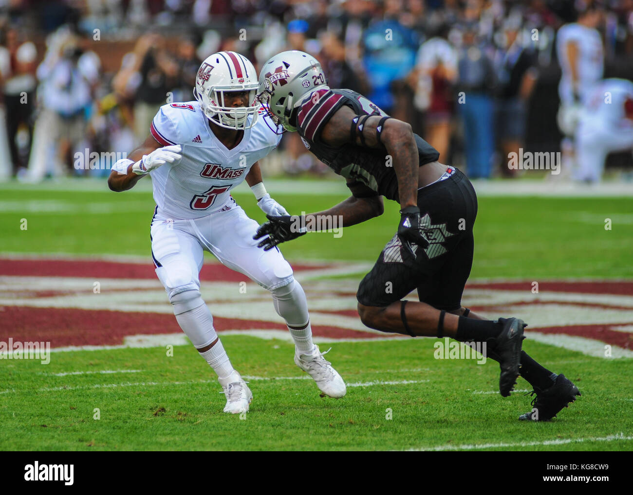 Davis Wade Stadium. 14th Oct, 2017. TN, USA; UMass CB, LEE MOSES (3 ...