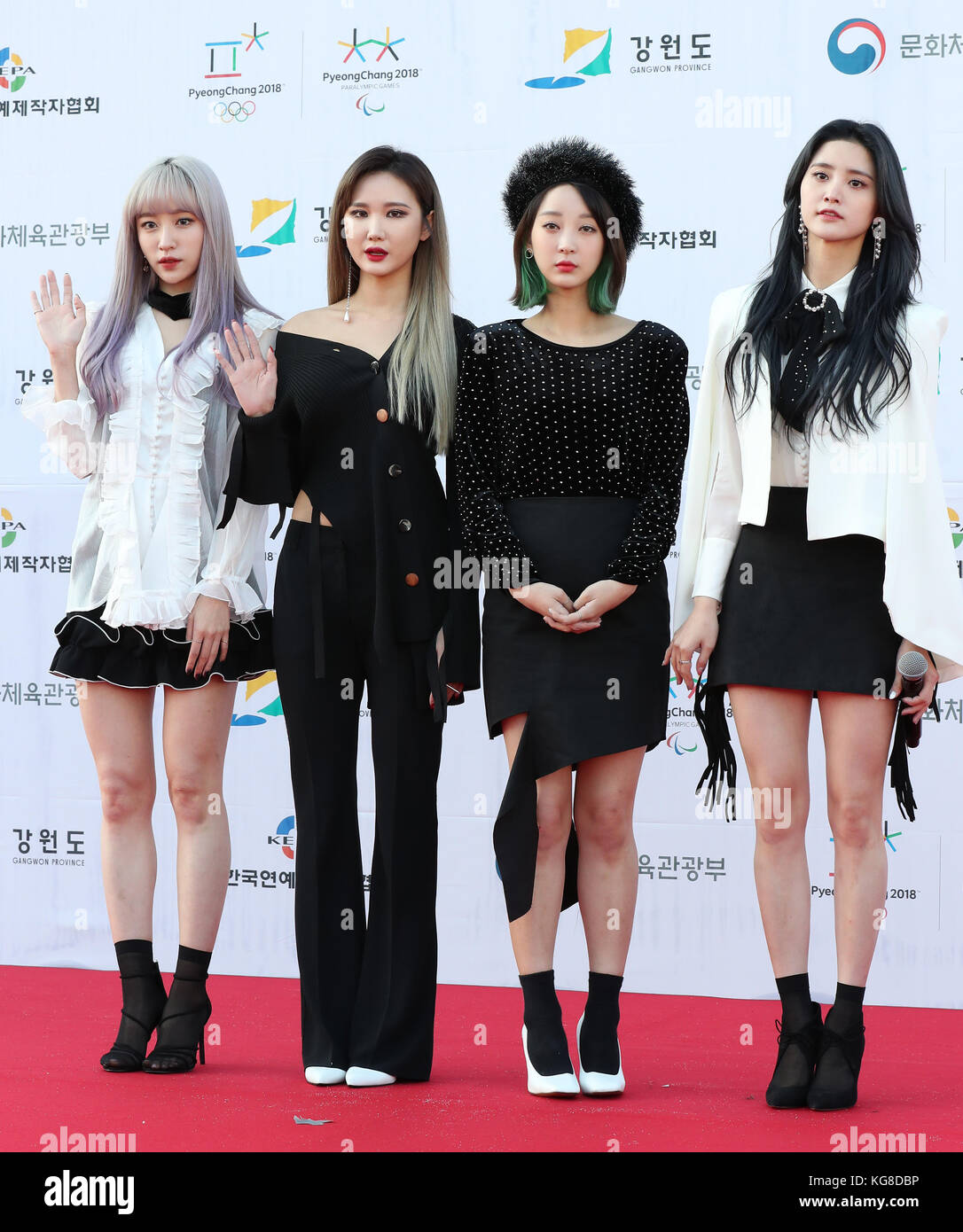 05th Nov, 2017. EXID at PyeongChang concert Members of girl group EXID ...