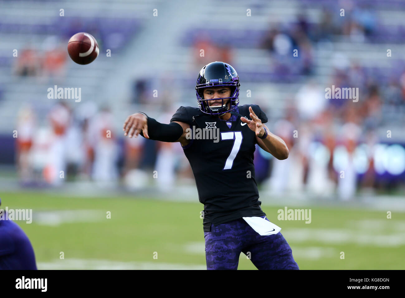 Fort Worth, Texas, USA. 4th Nov, 2017. Texas Christian University QB ...