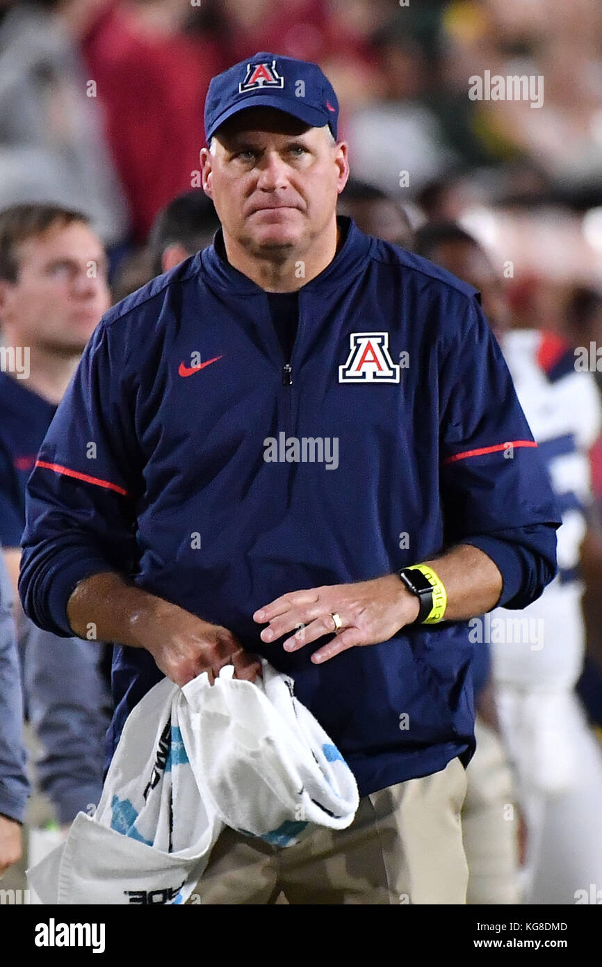 Los Angeles, CA, USA. 4th Nov, 2017. Arizona Wildcats head coach Rich ...