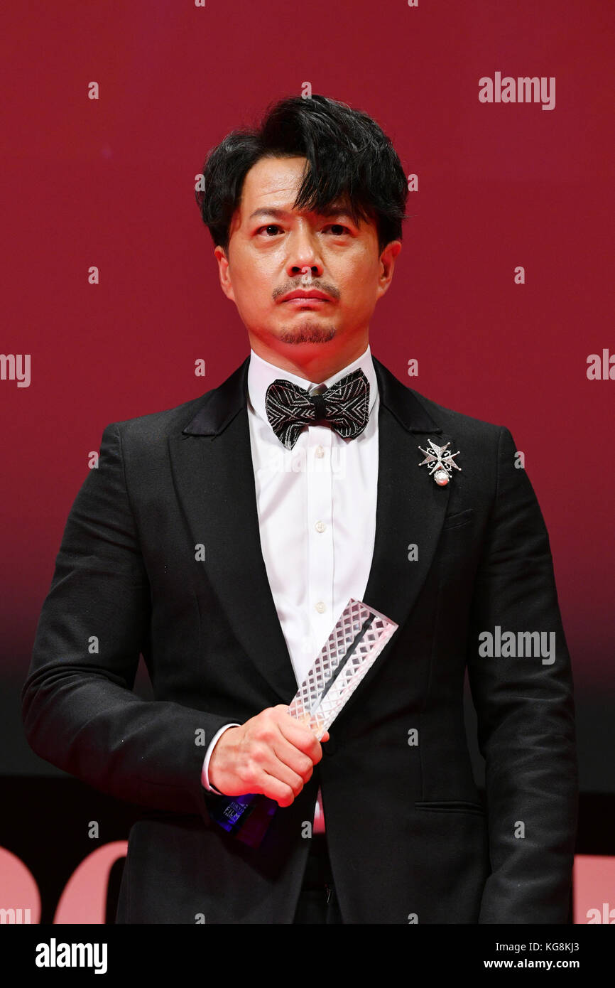 Duan Yihong, November 03, 2017 - Actor Duan Yihong speaks after winning ...