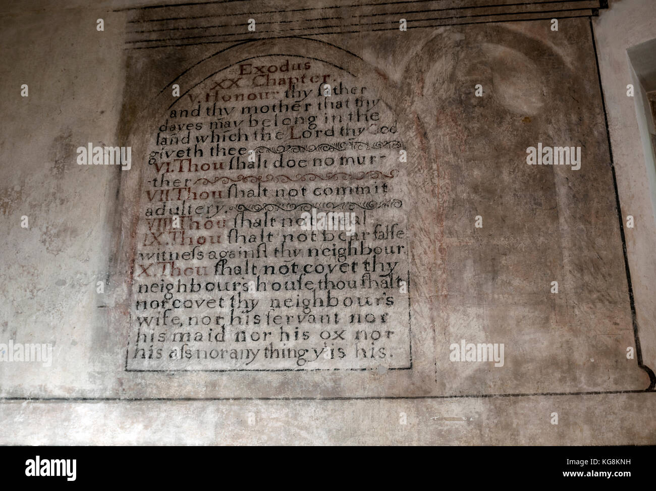 Wall paintings, St. John the Baptist Church, Stokesay, Shropshire ...