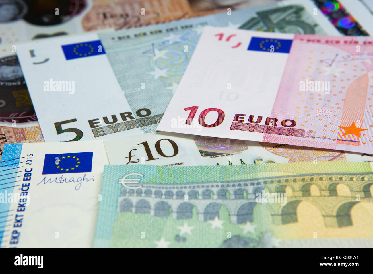 EU and Euro bank notes Stock Photo - Alamy