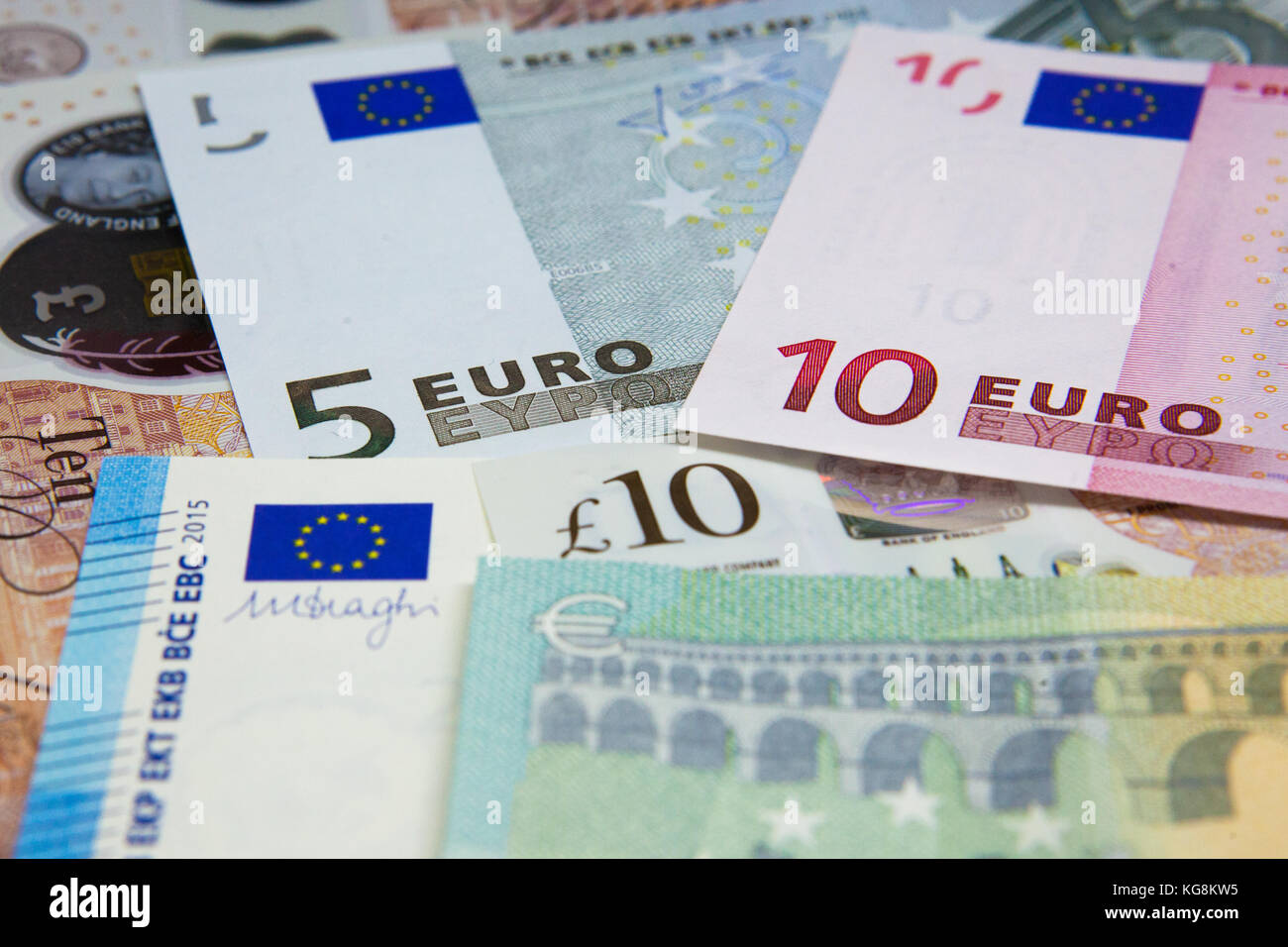 EU and Euro bank notes Stock Photo - Alamy
