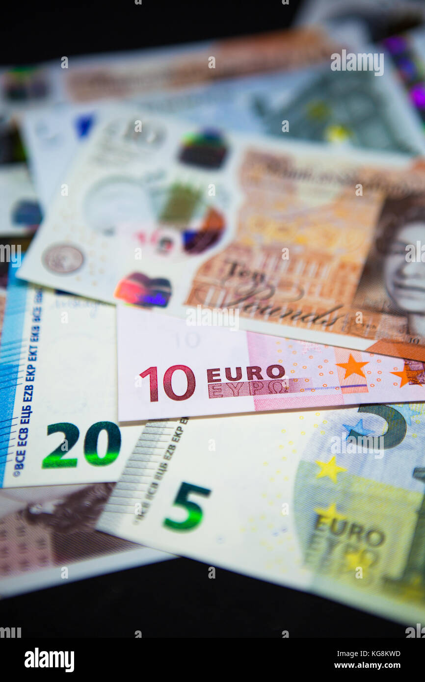 EU and Euro bank notes Stock Photo - Alamy