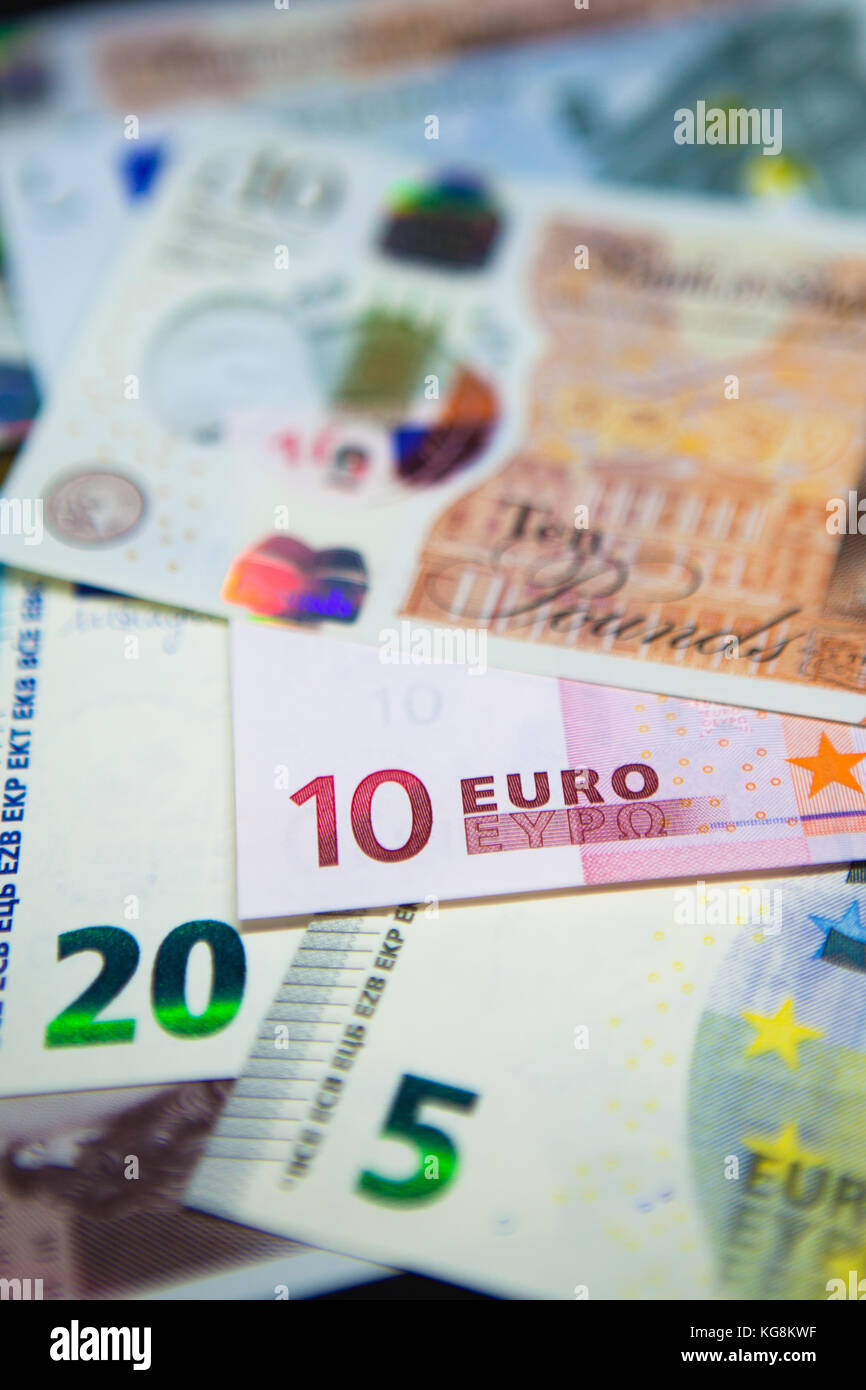 EU and Euro bank notes Stock Photo - Alamy
