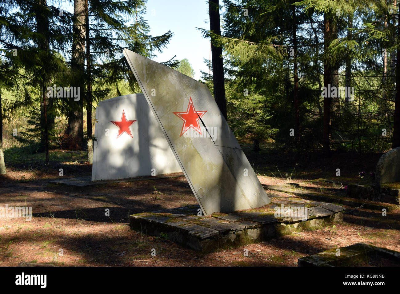 The graves of the soviet pilots near the former soviet air base of ...