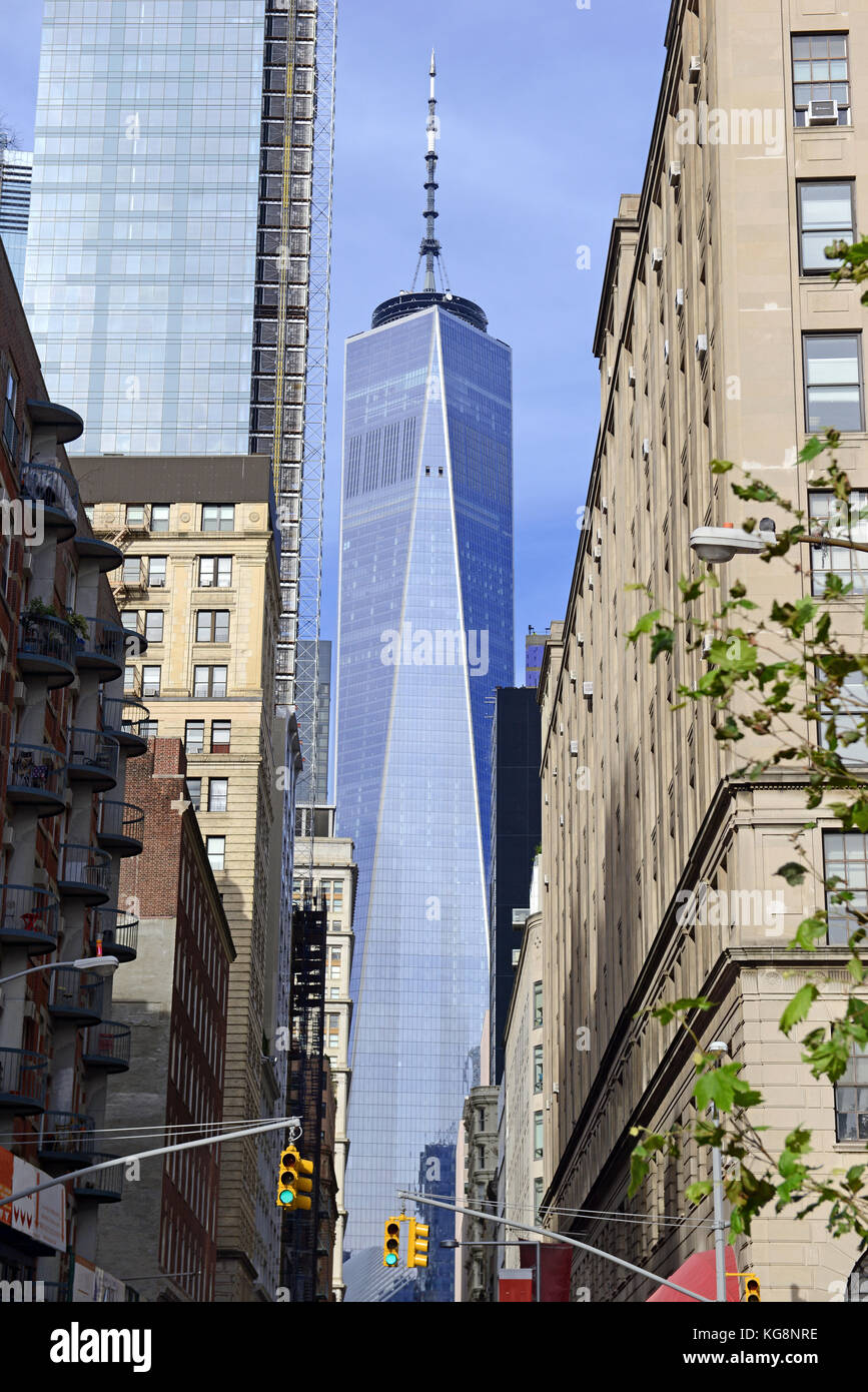 Freedom Tower in Manhattan New York Stock Photo - Alamy