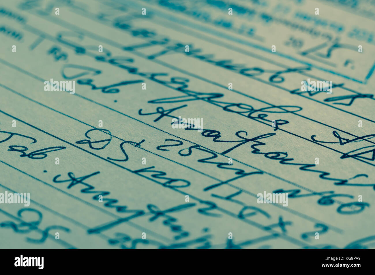 Handwritten medical prescription Stock Photo - Alamy