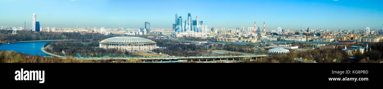 Moscow aerial panorama Stock Photo - Alamy