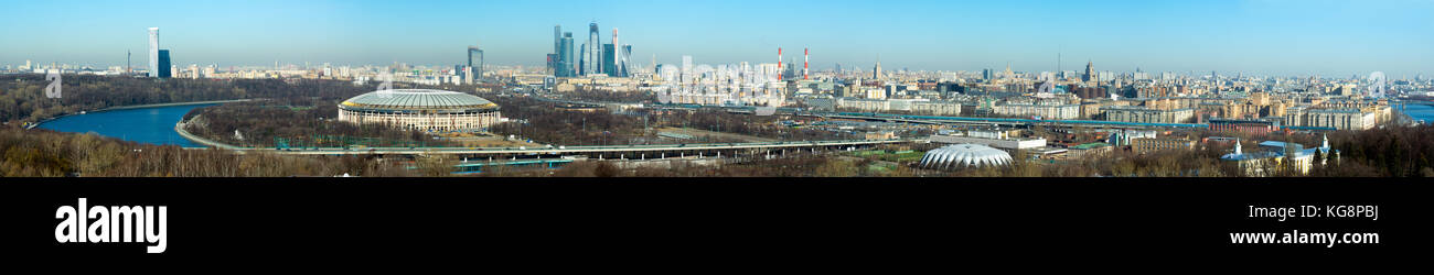 Moscow aerial panorama Stock Photo - Alamy
