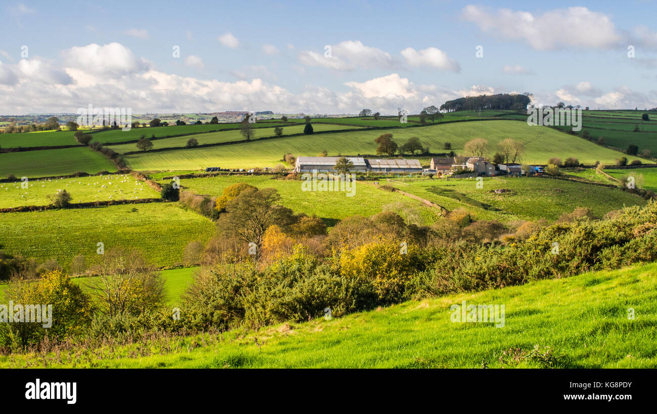 Countryside & Farm buildings near Belper, Derbyshire, England Stock ...