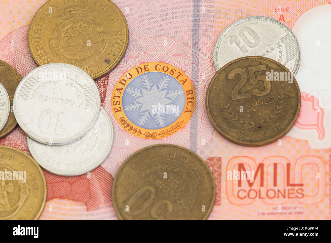 Costa rica money / colones Stock Photo - Alamy