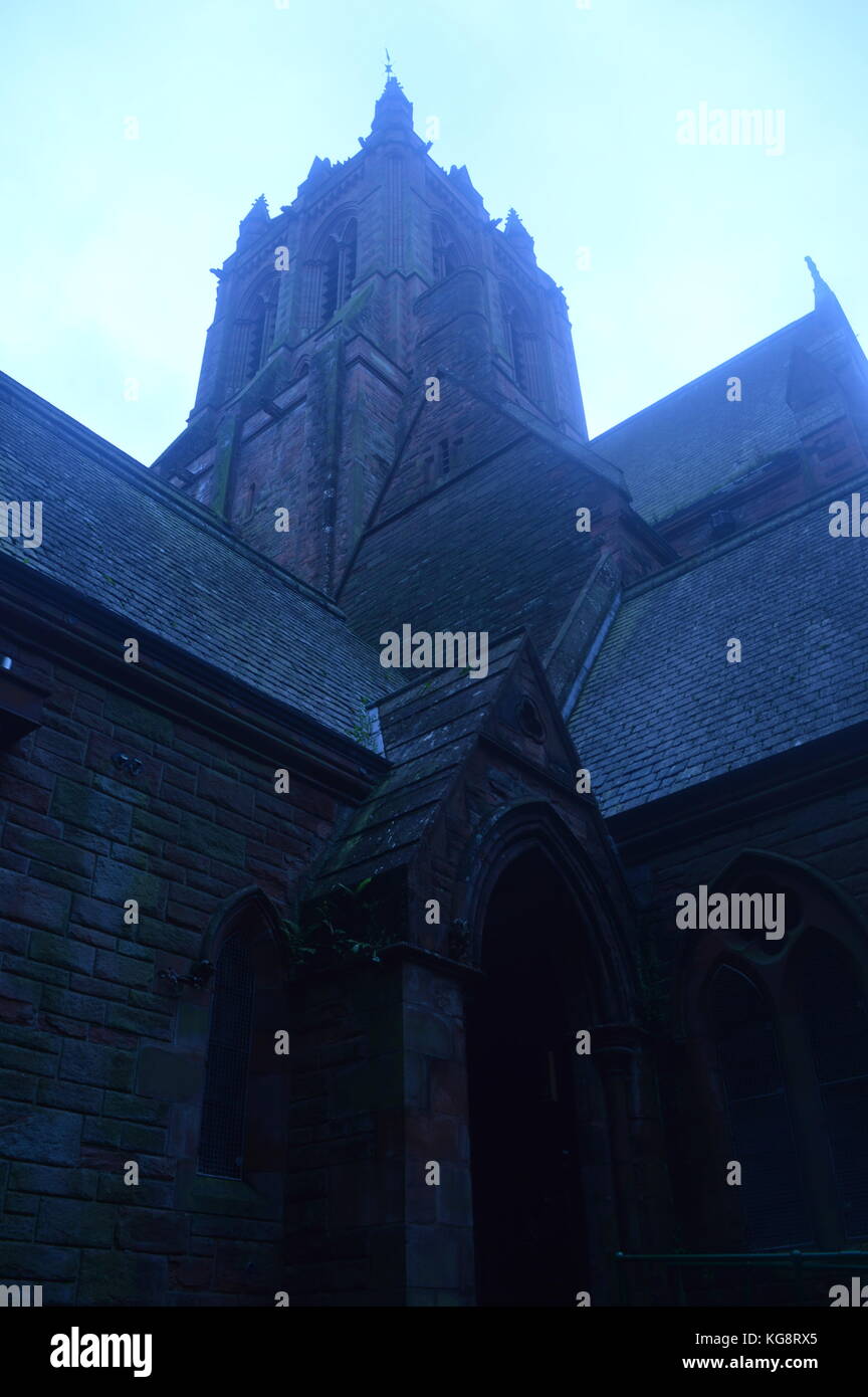 Photo of John Coats memorial with blue lighting added for an ominous ...