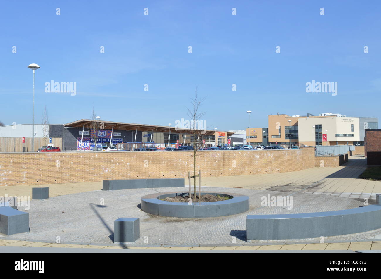The new Tesco at Linwood from a distance showing the center from afar ...