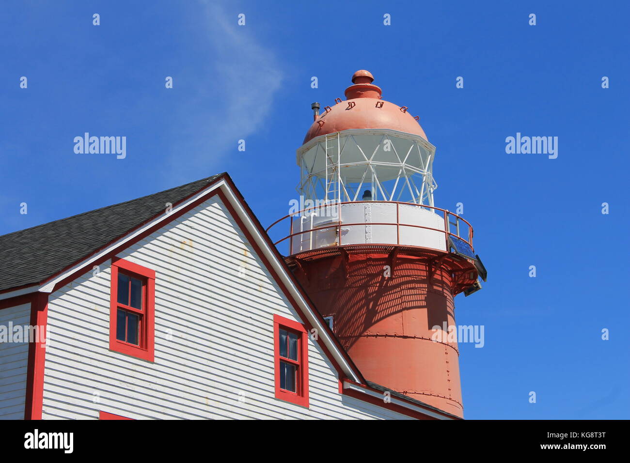Partial view of historic Ferryland Lighthouse, Ferryland, Newfoundland ...