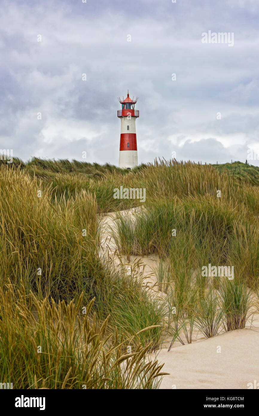 Lighthouse List - Sylt, Germany - Digital Painting Stock Photo - Alamy