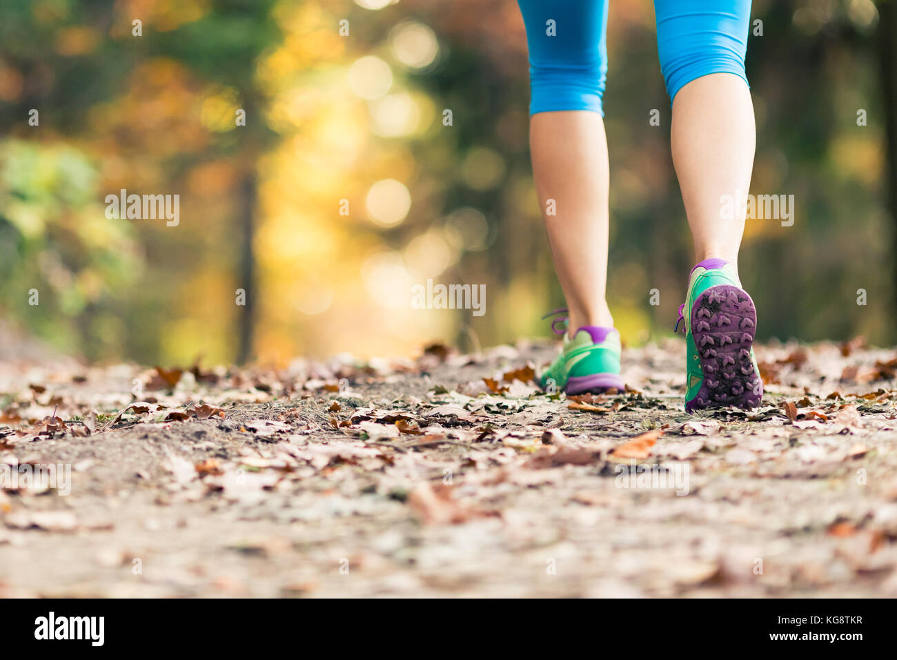 Hiking woman in sport shoes hi-res stock photography and images - Alamy