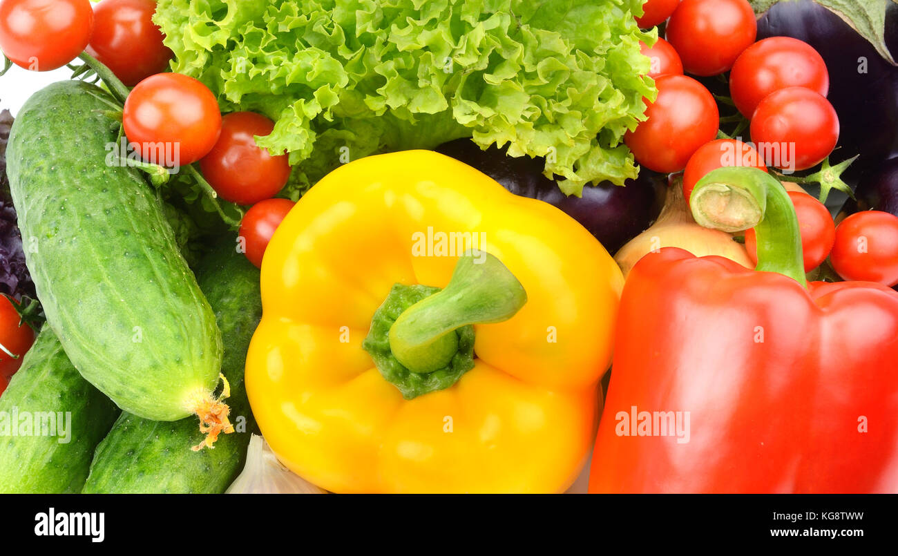 background of a set of vegetables Stock Photo - Alamy