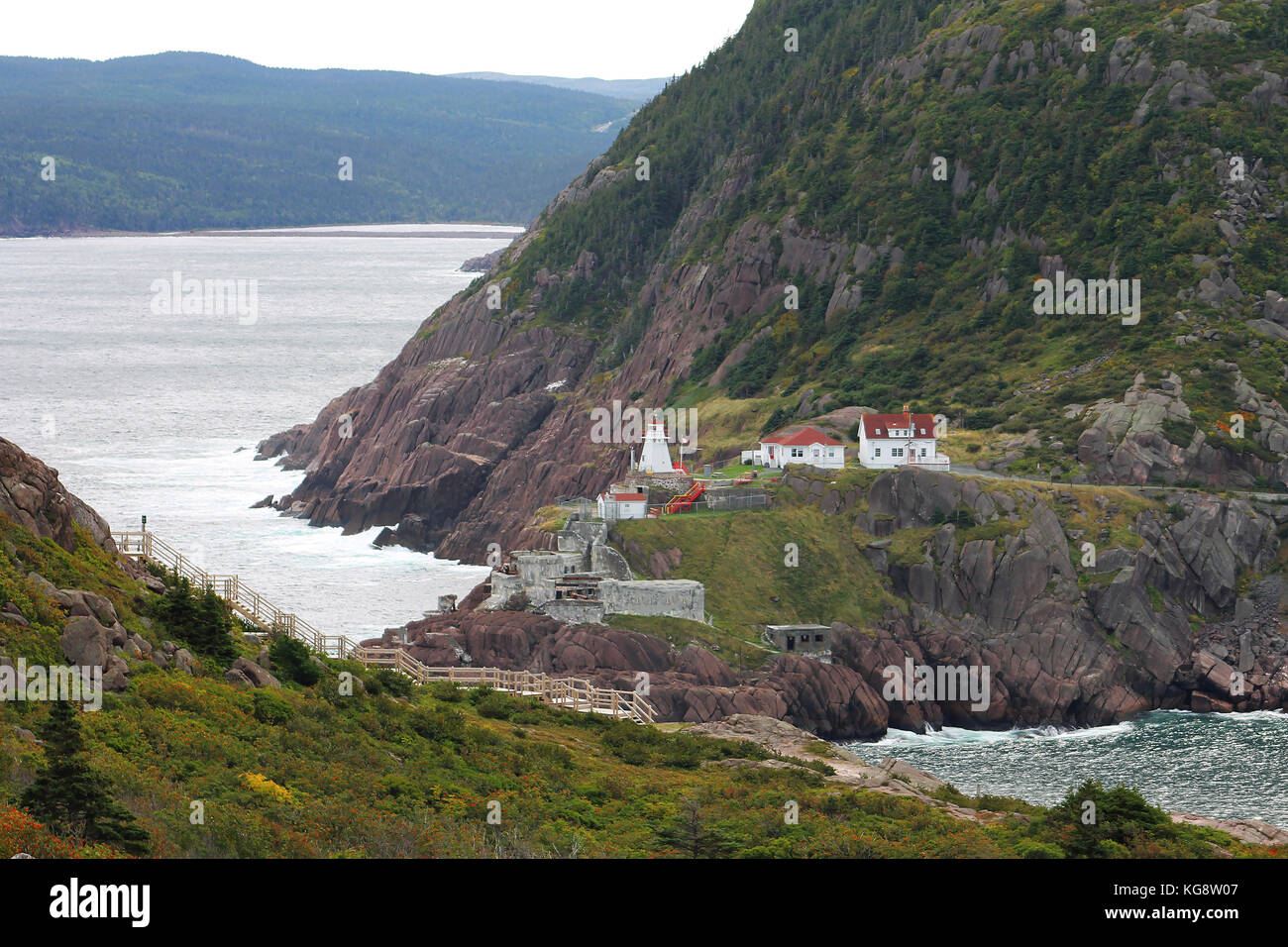 Fort Amherst, lighthouse and old WWII battery, on the south side of St ...