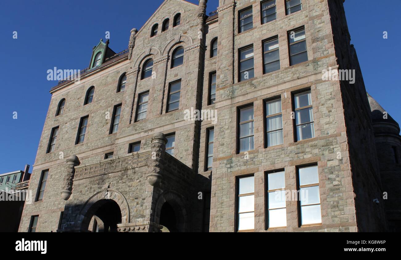 The historic courthouse building in downtown, St. John's, Newfoundland ...