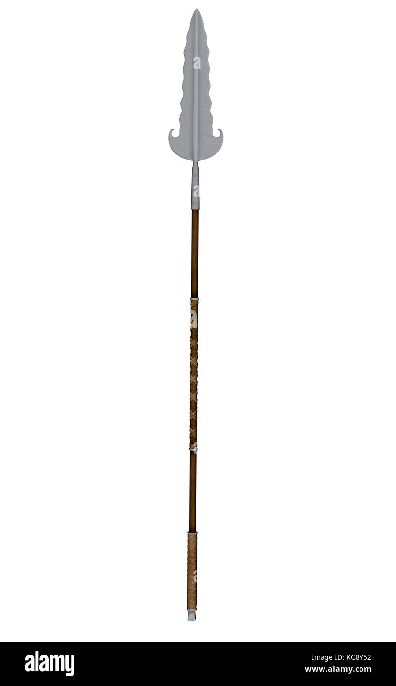 Partizan weapon isolated in white background - 3D render Stock Photo ...