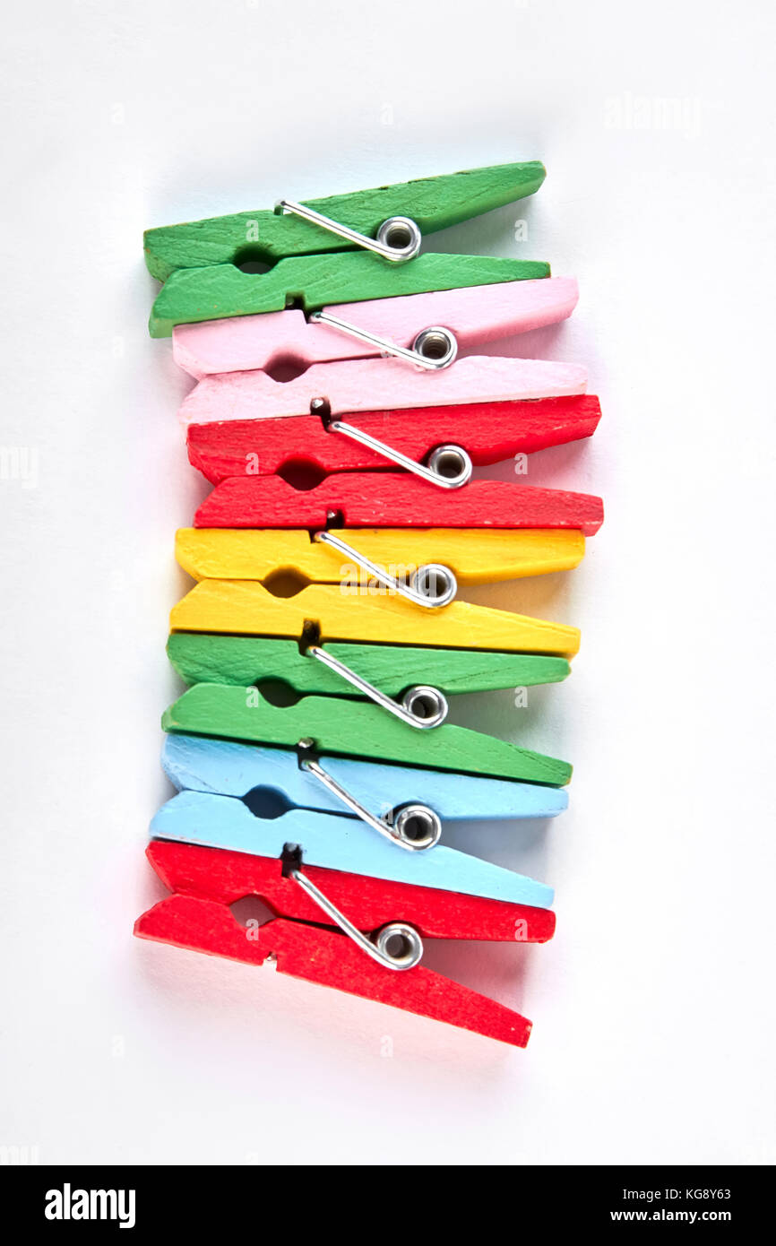 Pegs washing line colored hi-res stock photography and images - Alamy