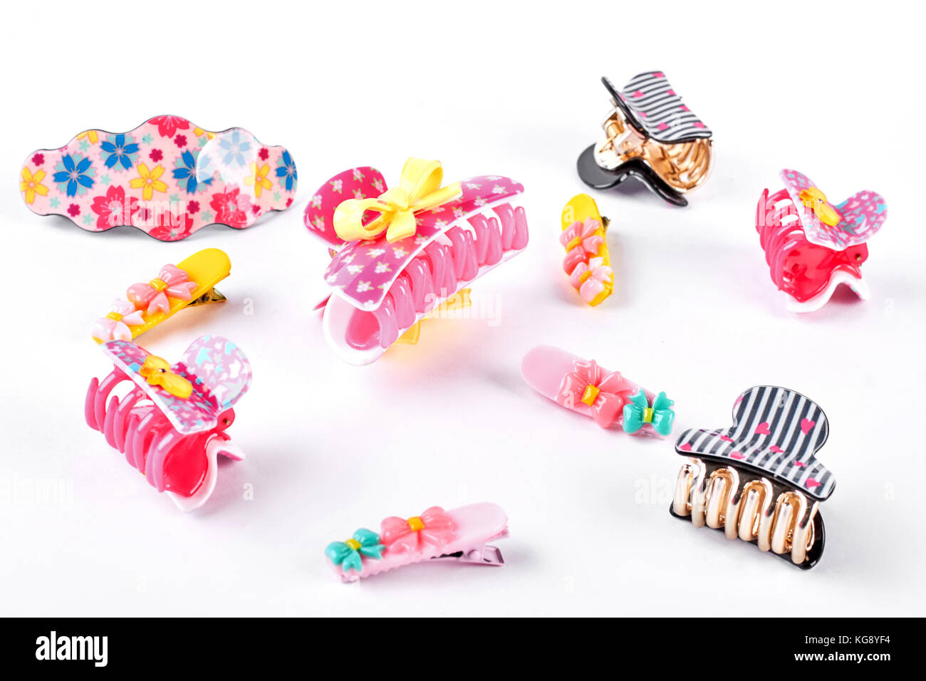 Collection of hair clips for kids Stock Photo - Alamy