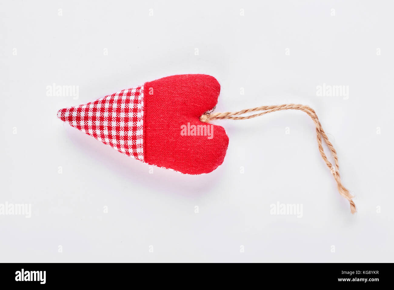 Red handmade textile heart Stock Photo - Alamy