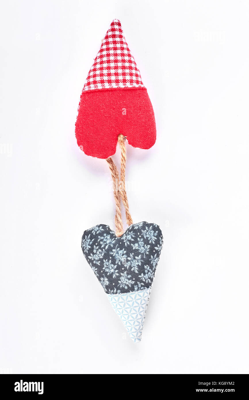 Cute design handmade hearts, top view Stock Photo - Alamy
