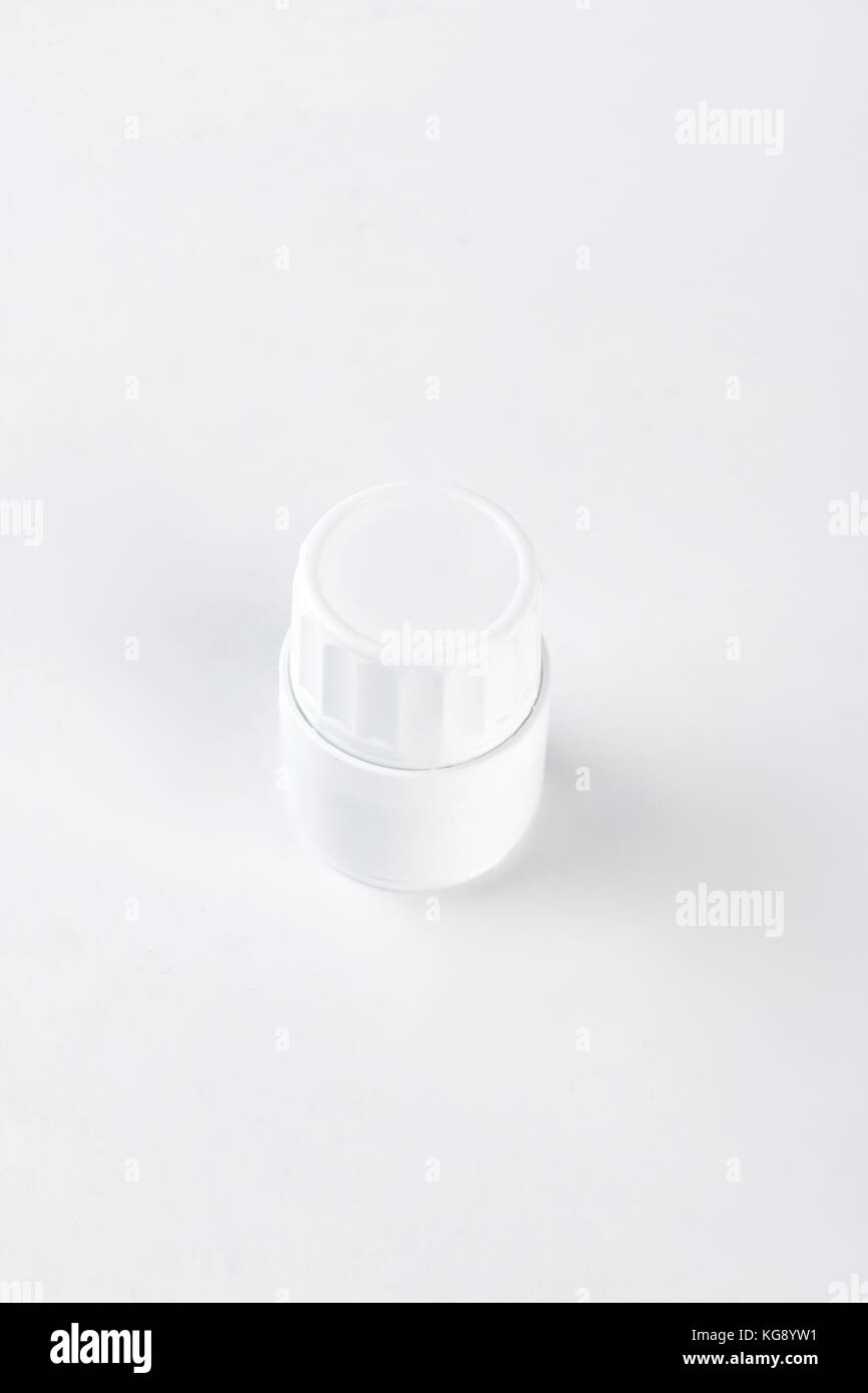 White plastic pills bottles Stock Photo - Alamy