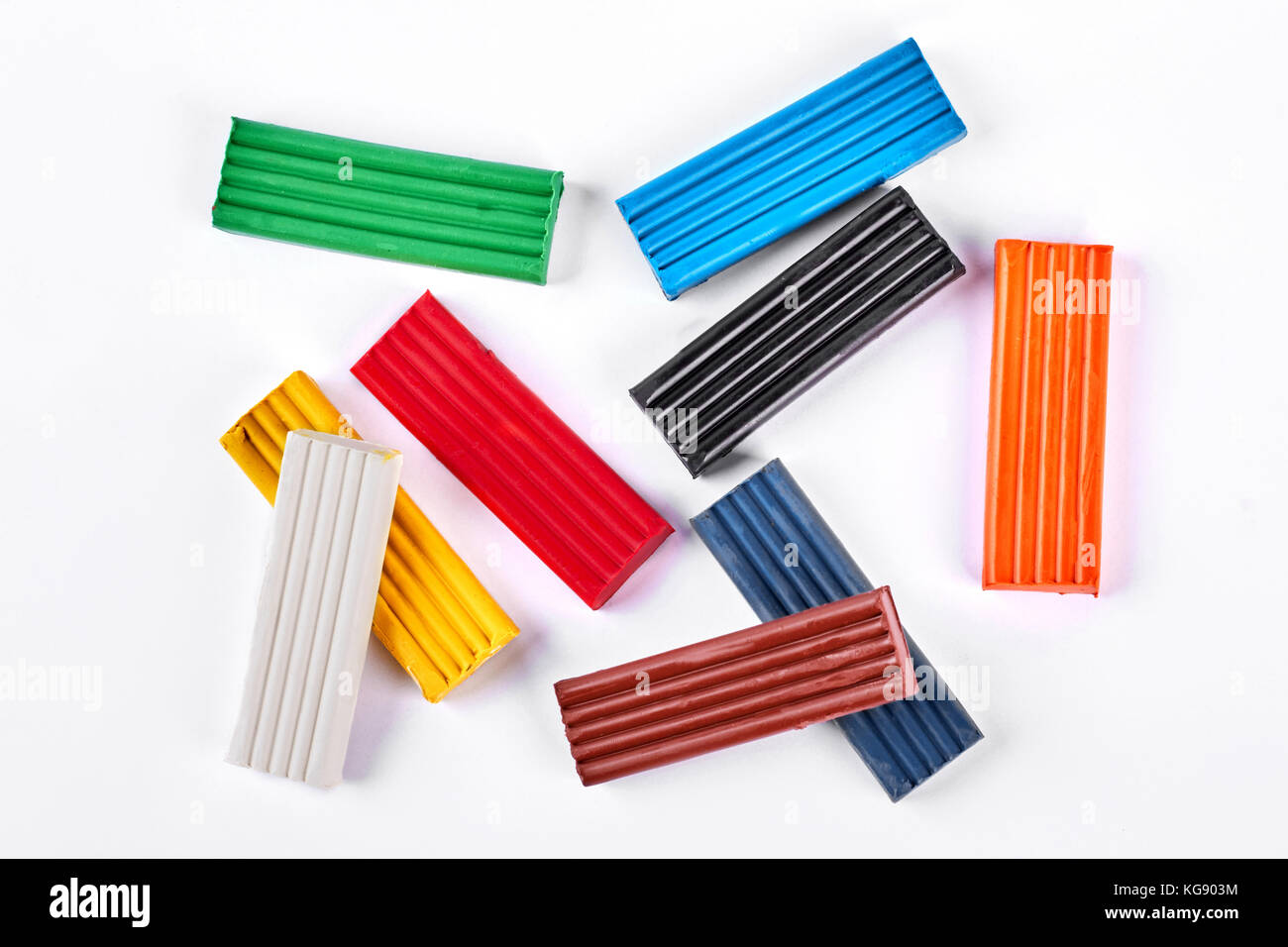Multicolor bricks of kids plasticine Stock Photo - Alamy