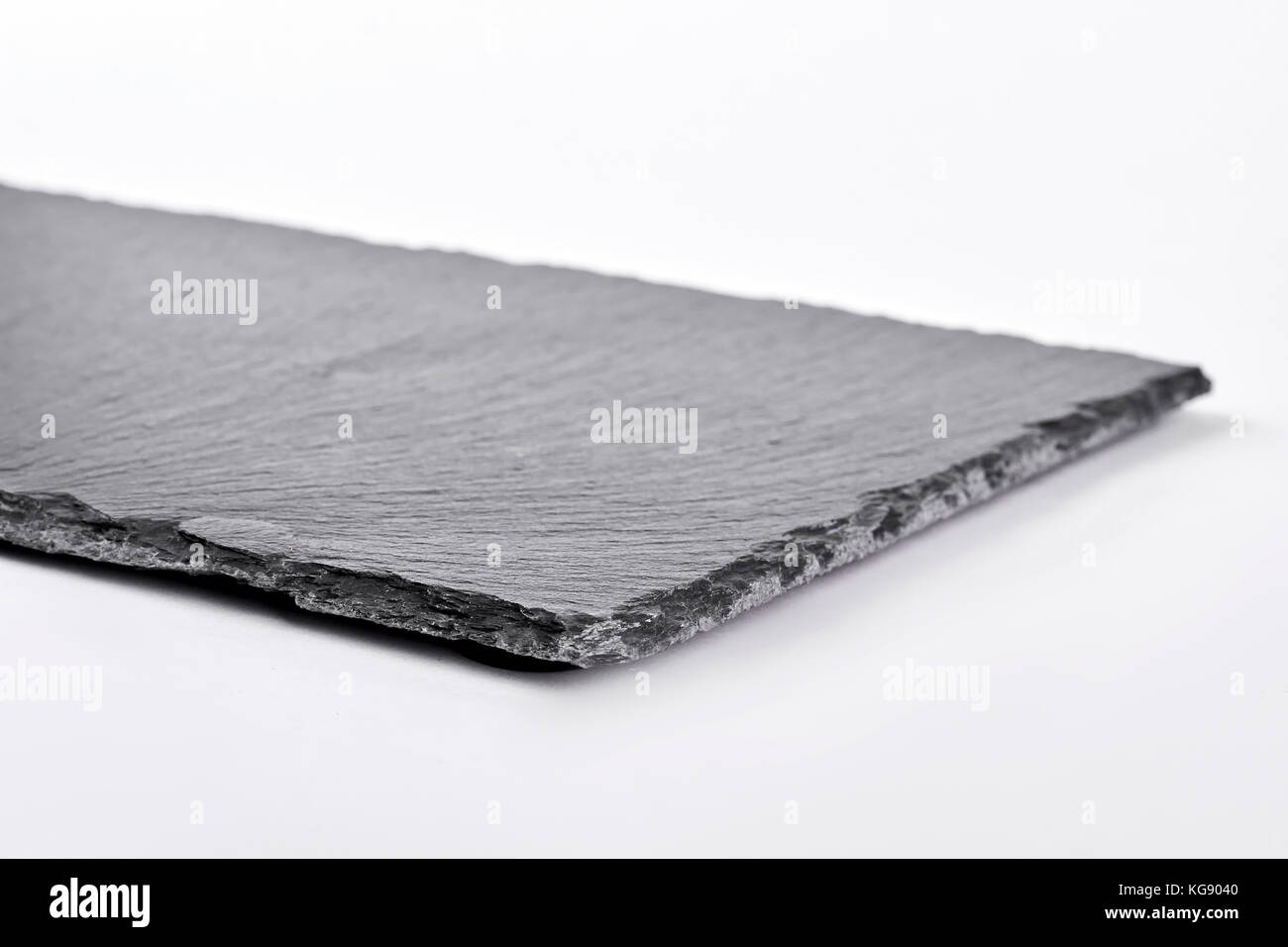Square slate tray, white background Stock Photo - Alamy