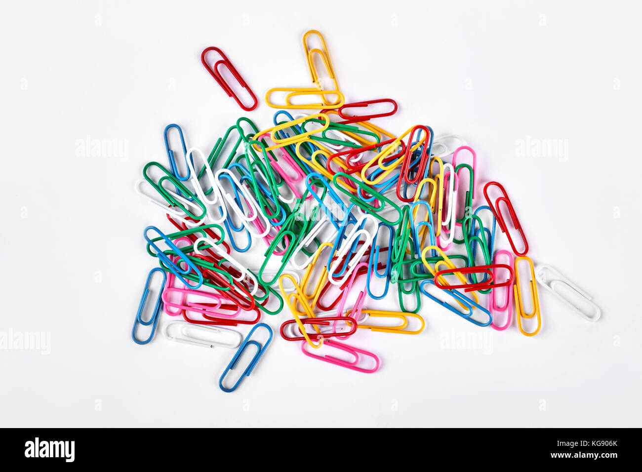 Pile of multicolored paper clips Stock Photo - Alamy
